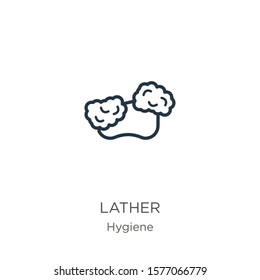Lather Icon Thin Linear Lather Outline Stock Vector (Royalty Free ...