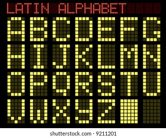Latin Alphabet Indicator Vector Illustration Stock Vector (Royalty Free ...