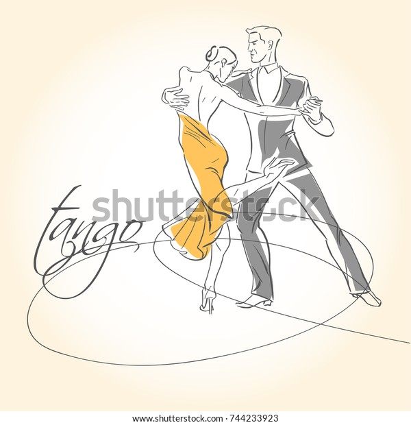 Latin Dances Argentine Tango Isolated Image Stock Vector (Royalty Free ...