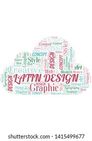 Latin Design Word Cloud Wordcloud Made Stock Vector (Royalty Free ...