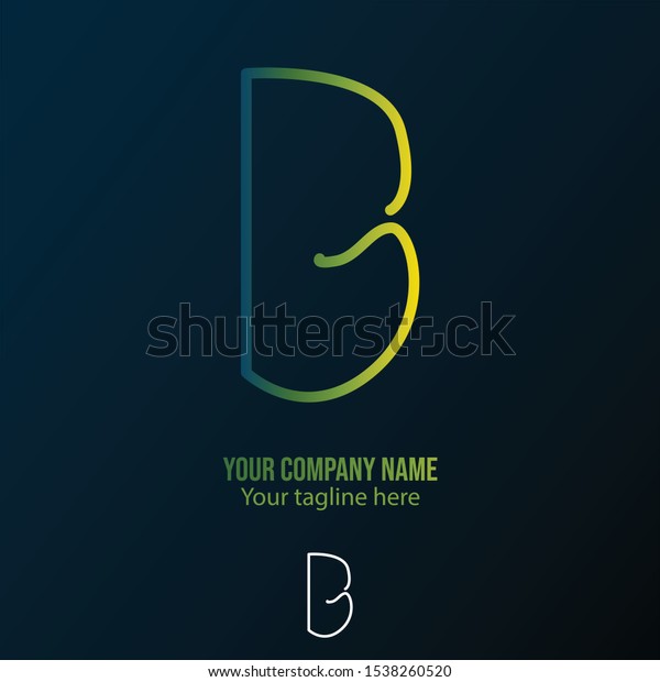 Latin Letter B Shape Logo Colorful Stock Vector (Royalty Free) 1538260520