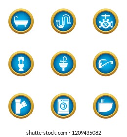 Latrine Icons Set Flat Set 9 Stock Vector (Royalty Free) 1209435082 ...