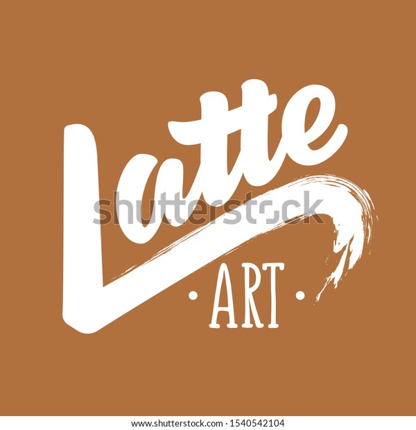 Latte Art Logo Vector Illustration Hand Stock Vector (Royalty Free ...