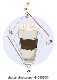 Latte Coffee Poster Stock Vector (Royalty Free) 440808004 | Shutterstock