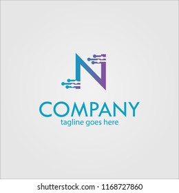 Latter N Logo Template Design Stock Vector (Royalty Free) 1168727860 ...