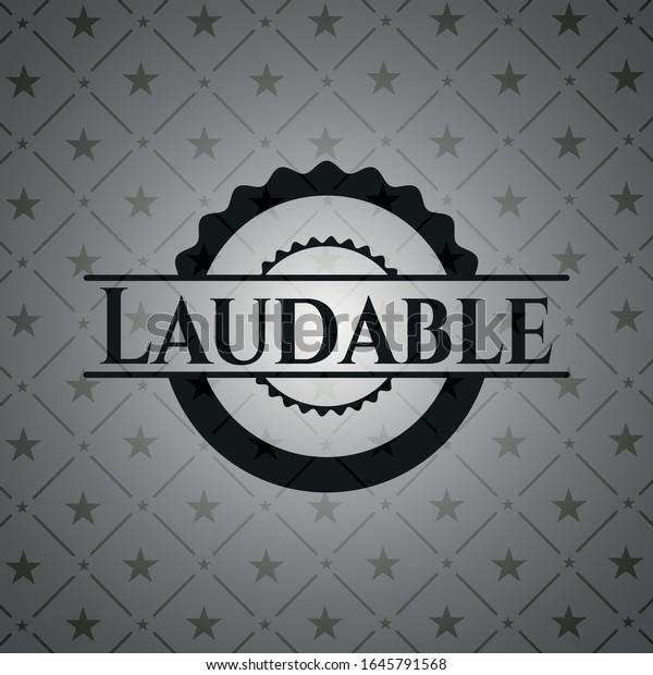 Laudable Dark Emblem Vector Illustration Detailed Stock Vector (Royalty ...