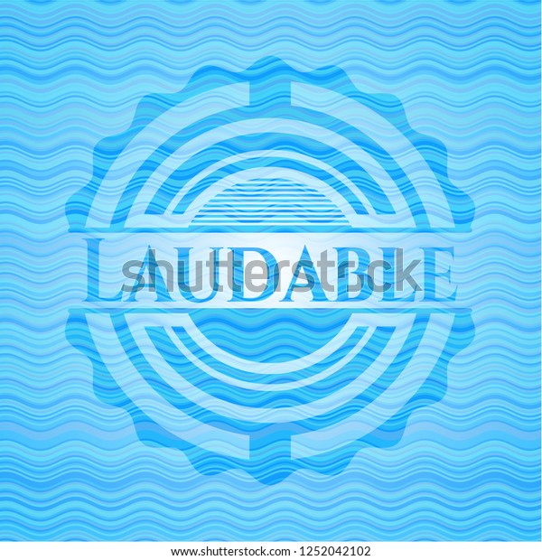 Laudable Water Emblem Background Stock Vector (Royalty Free) 1252042102 ...