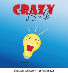 Laugh Crazy Bulb Vector Illustration Stock Vector (Royalty Free ...