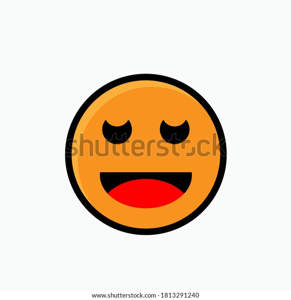 Laugh Emoticon Happy Symbol Vector Logo Stock Vector (Royalty Free ...