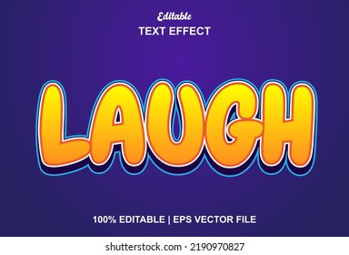 Laugh Text Effect Orange Color Editable Stock Vector (Royalty Free ...