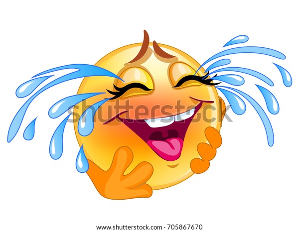 Laughing Crying Emoticon Messenger Applications Stock Vector (Royalty ...