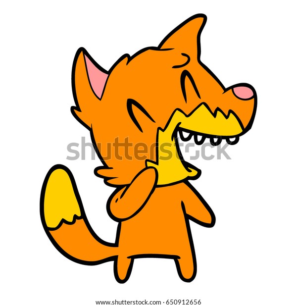 Laughing Fox Cartoon Stock Vector (Royalty Free) 650912656 | Shutterstock