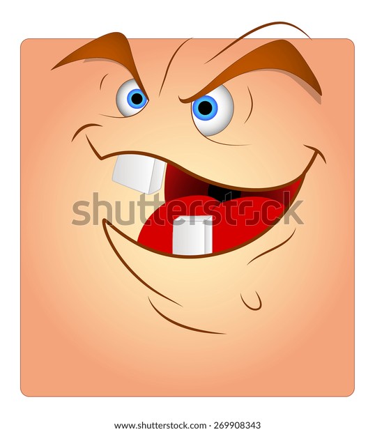 Laughing Funny Face Box Smiley Stock Vector (Royalty Free) 269908343 ...