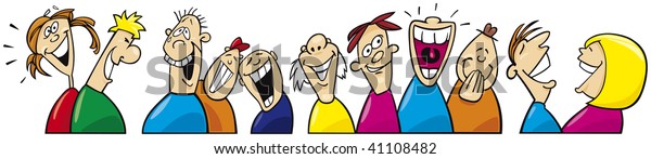 Laughing People Stock Vector (Royalty Free) 41108482