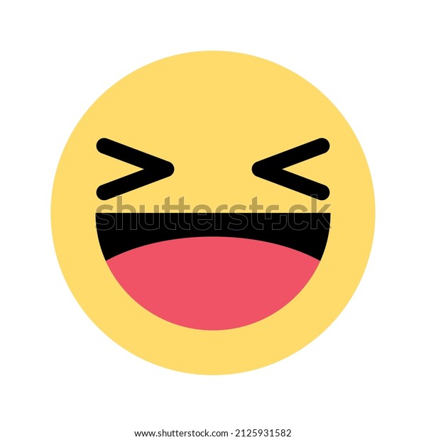 Laughing Reaction Emoji Haha React Smiling: เวกเตอร์สต็อก (ปลอดค่า ...
