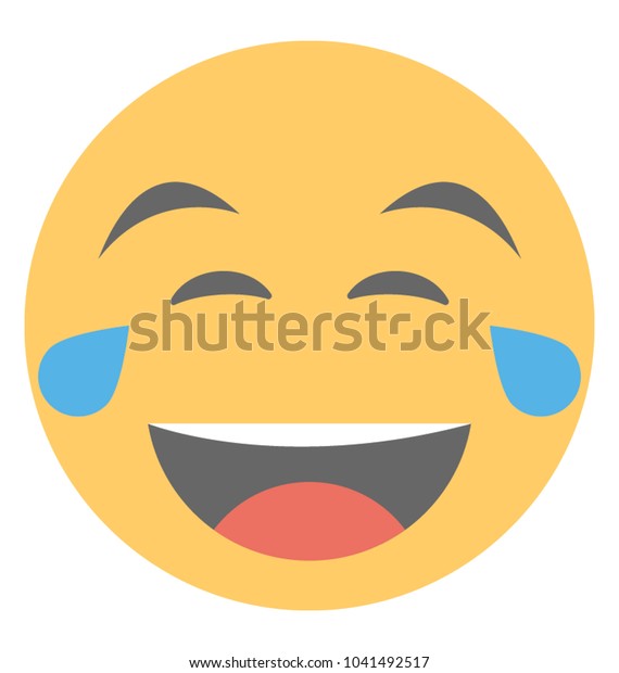 Laughing Smiley Laughing Tears Stock Vector (Royalty Free) 1041492517 ...