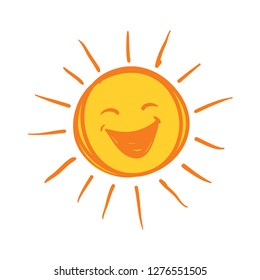 Hand Drawn Cartoon Cute Shinny Sun: เวกเตอร์สต็อก (ปลอดค่าลิขสิทธิ์ ...