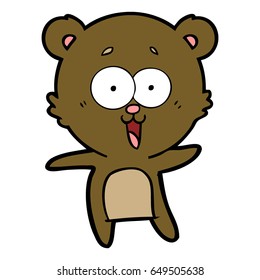 Laughing Teddy Bear Cartoon Stock Vector (Royalty Free) 649505638 ...