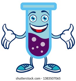 Laughing Vector Character Test Tube Smiling 库存矢量图（免版税）1383507065 ...