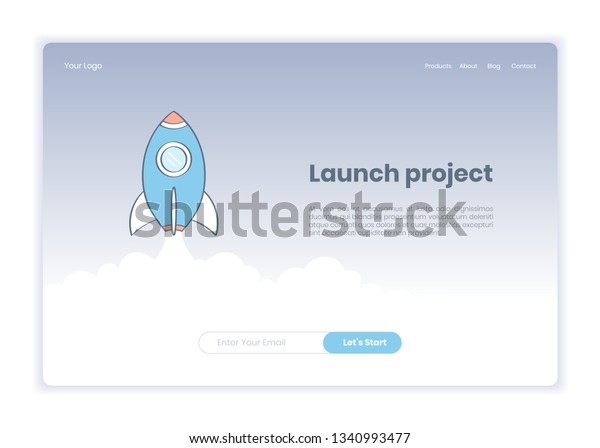 Launch Business Project Successful Launch Startup Stock Vector (Royalty ...