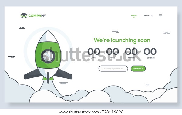 Launching Banner Image Websites Apps Stock Vector (Royalty Free) 728116696