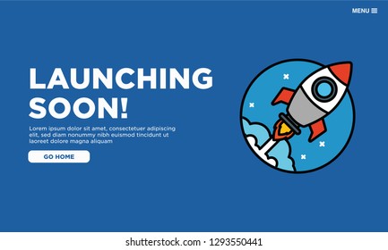 Launching Soon Page Design Website Stock Vector (Royalty Free) 1293550441