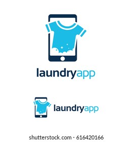 Laundry App Logo Template Design Stock Vector (Royalty Free) 616420166 ...