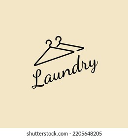 Laundry Hanger Logo Vector Minimalist Design Stock Vector (Royalty Free ...