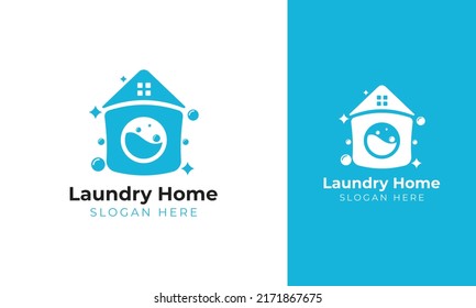 Laundry Home Logo Design Laundry Concept Stock Vector (Royalty Free ...