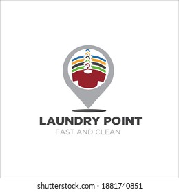Laundry Point Service Logo Designs Simple Stock Vector (Royalty Free ...