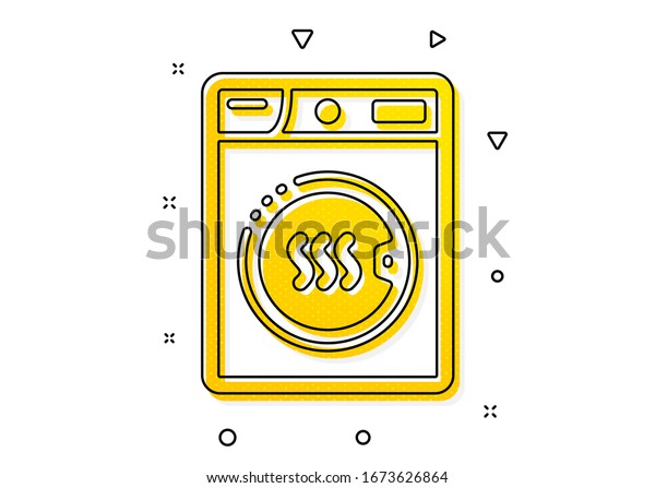 Laundry Service Sign Dryer Machine Icon Stock Vector (Royalty Free ...
