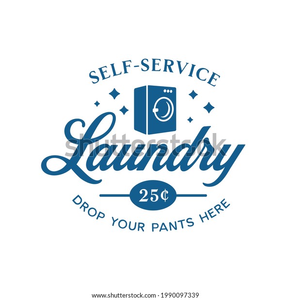 Laundry Service Sign Laundry Emblem Logo Stock Vector (Royalty Free ...
