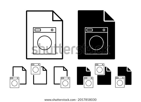Laundry Sign Vector Icon File Set Stock Vector (Royalty Free ...