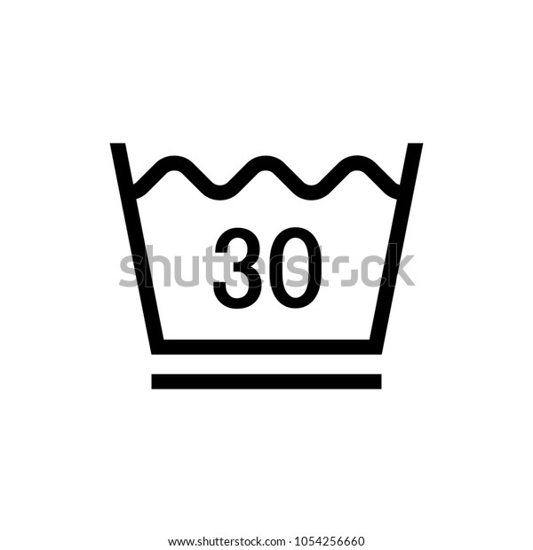 Laundry Symbol Icon Machine Wash Coldpermanent Stock Vector (Royalty ...
