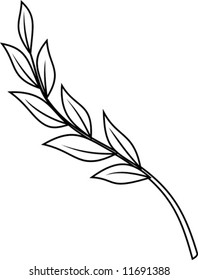Laurel Branch Stock Vector (Royalty Free) 11691388 | Shutterstock