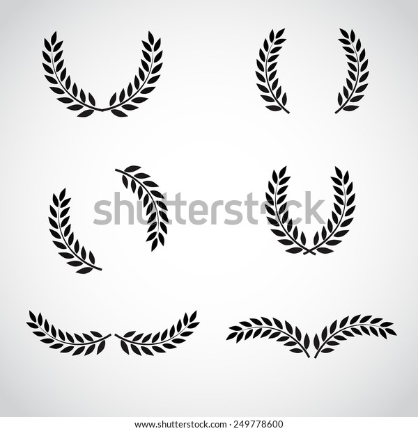 Collection de créations de lauriers. Illustration : image vectorielle ...