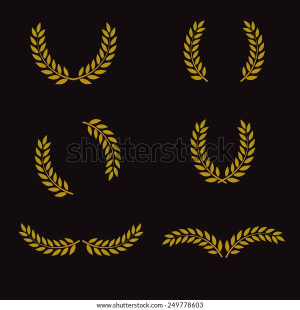 Laurel Design Collection Vector Illustration: vector de stock (libre de ...