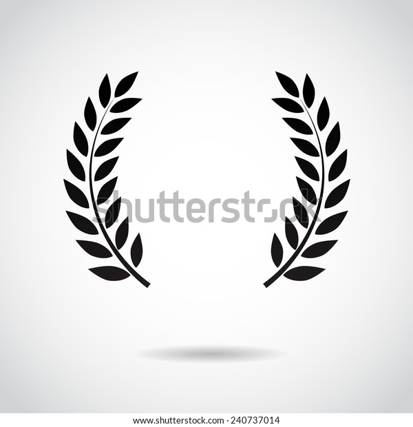 Icône de laurier isolée sur fond : image vectorielle de stock (libre de ...