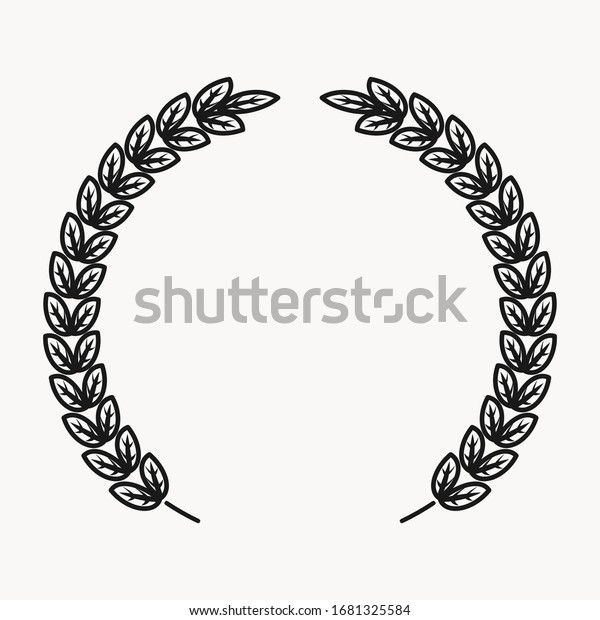 Laurel Leaf Border Graphic Design Logo Stock Vector (Royalty Free ...