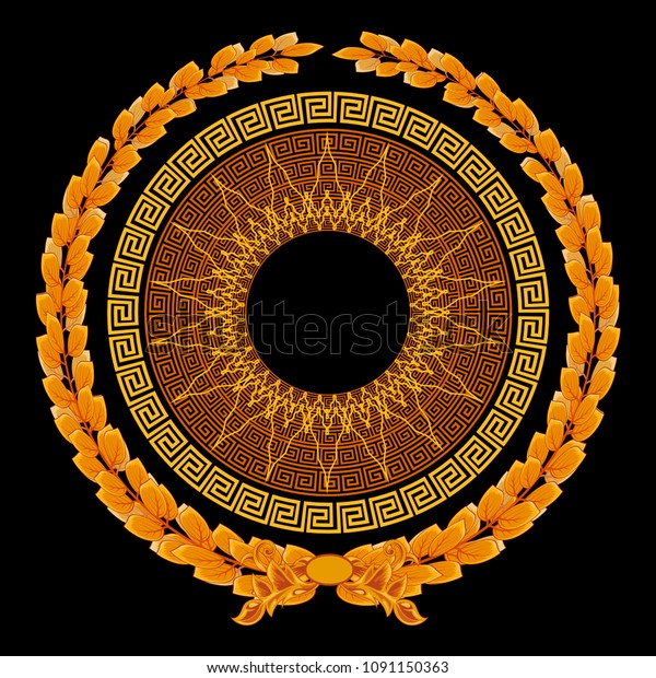 Laurel Wreath Roman Empire Vector Image 스톡 벡터(로열티 프리) 1091150363 ...