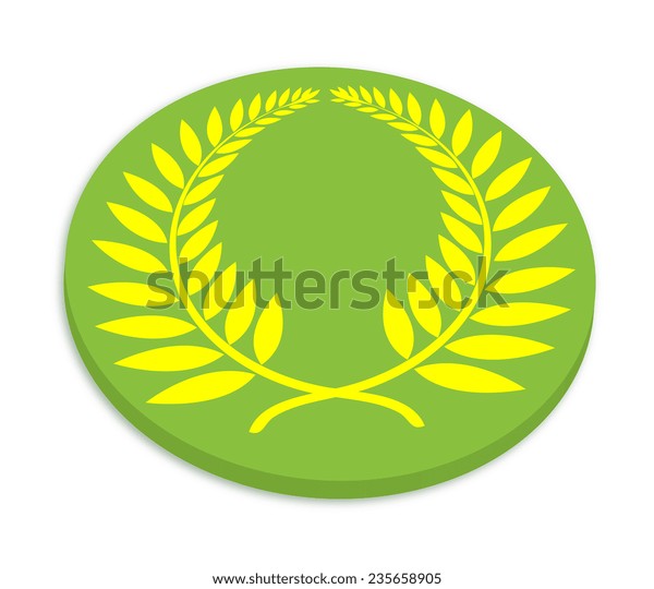 Laurel Wreath Symbol Coin Stock Vector (Royalty Free) 235658905 ...