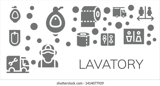 Lavatory Icon Set 11 Filled Lavatory Stock Vector (Royalty Free ...