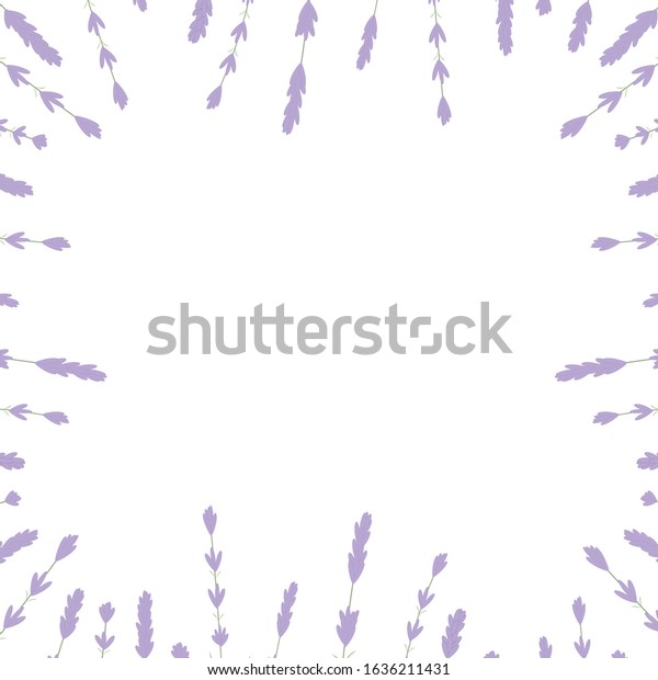 Lavender Card Border Vector Vintage Label Stock Vector (Royalty Free ...