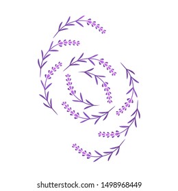 Lavender Flower Design Vector Illustration Stock Vector (Royalty Free ...