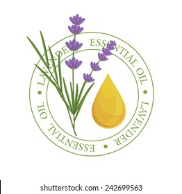 Lavender Oil Label Stock Vector (Royalty Free) 242699563