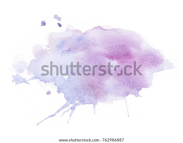 Lavender Watercolor Splash Vector Painted Water Stock Vector (Royalty ...