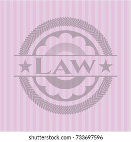 Law Badge Pink Background: vector de stock (libre de regalías ...