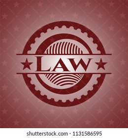 Law Badge Red Background Stock Vector (Royalty Free) 1131586595 ...