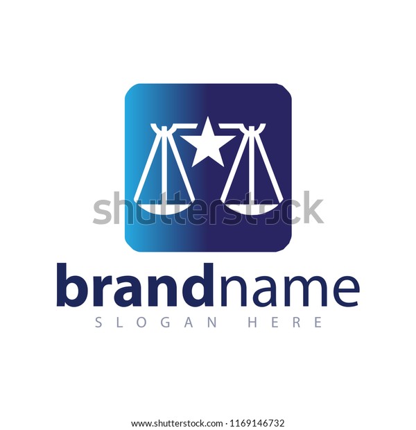 Law Balance Logo Icon Vector Template Stock Vector (Royalty Free ...