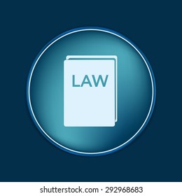 Law Book Icon Blue Frame Design Stock Vector (Royalty Free) 563787991